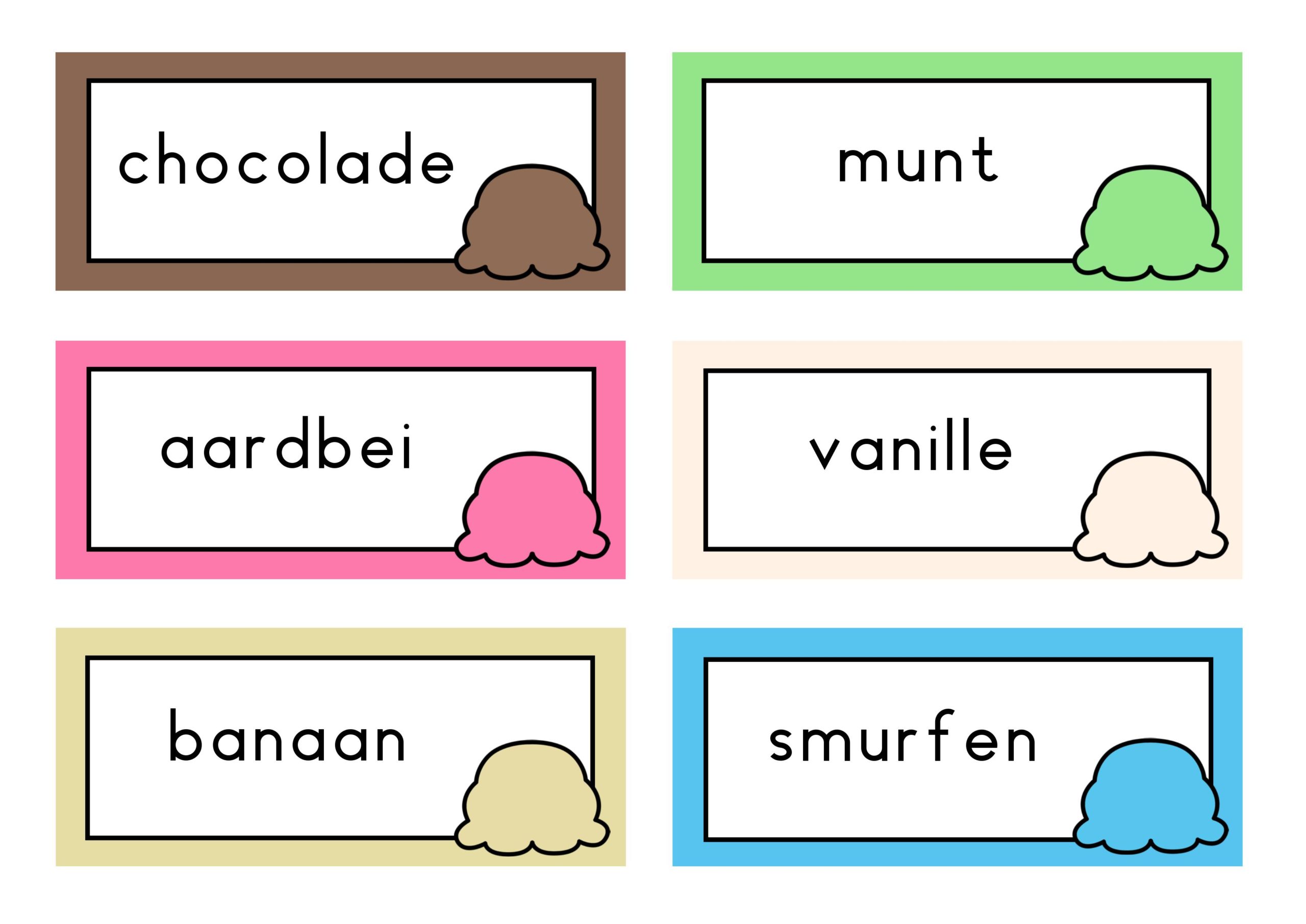 Hoek ijssalon - Klas van juf Linda