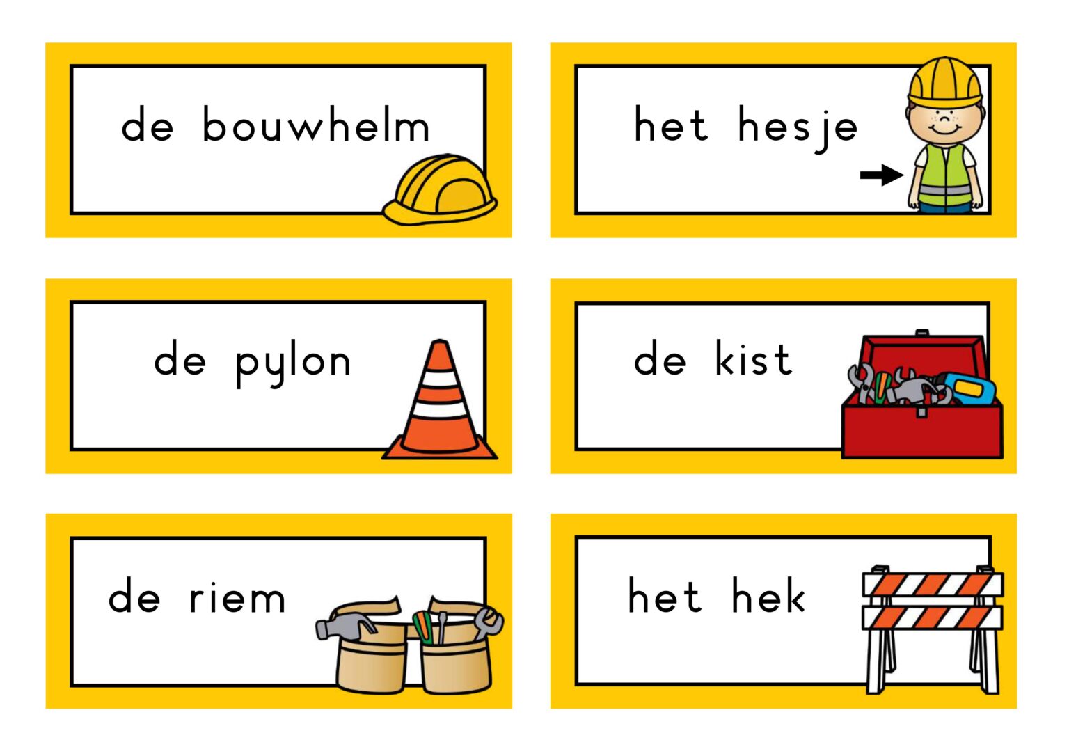 Hoek bouwplaats - Klas van juf Linda