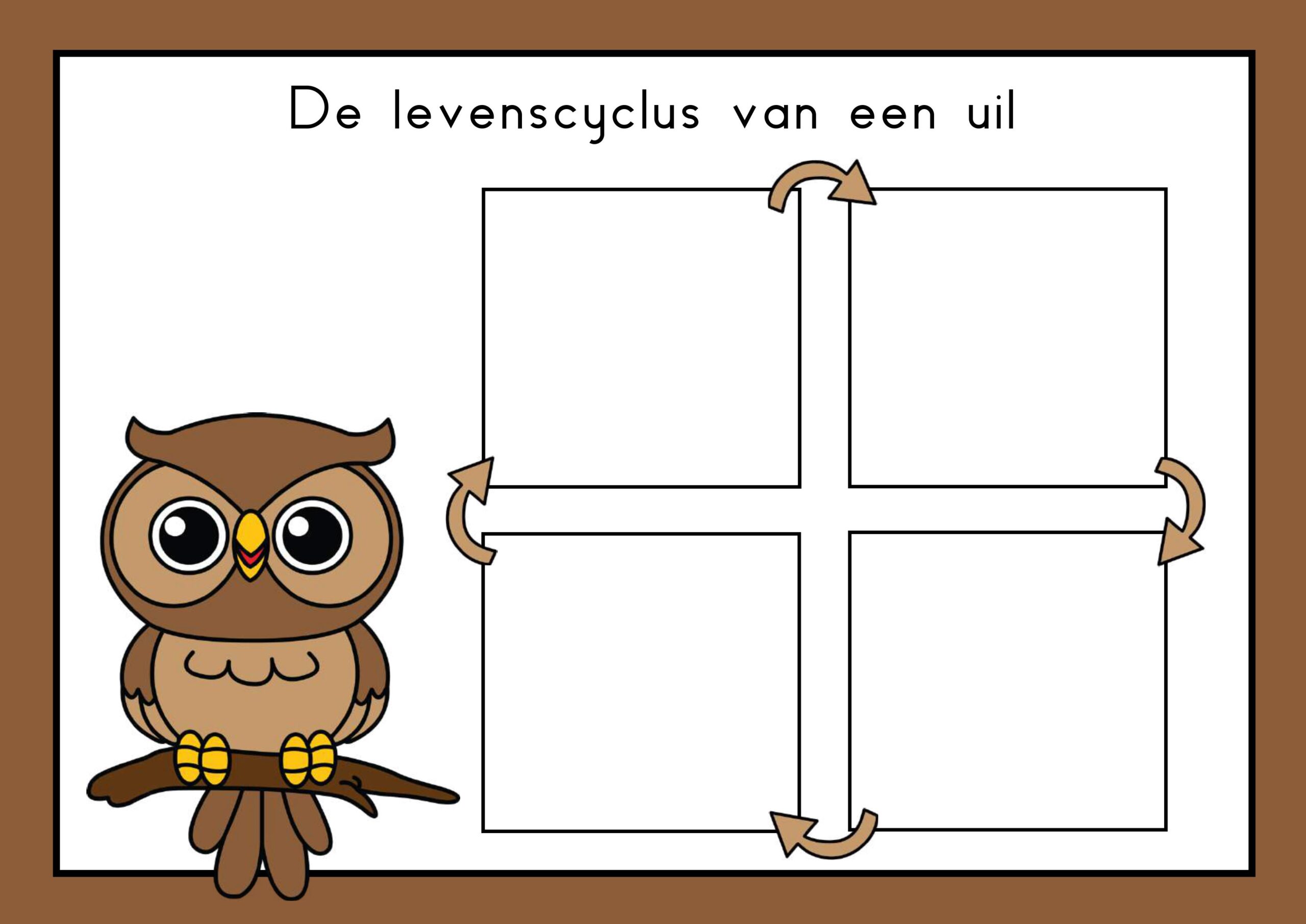 Natuurhoek uil - Klas van juf Linda