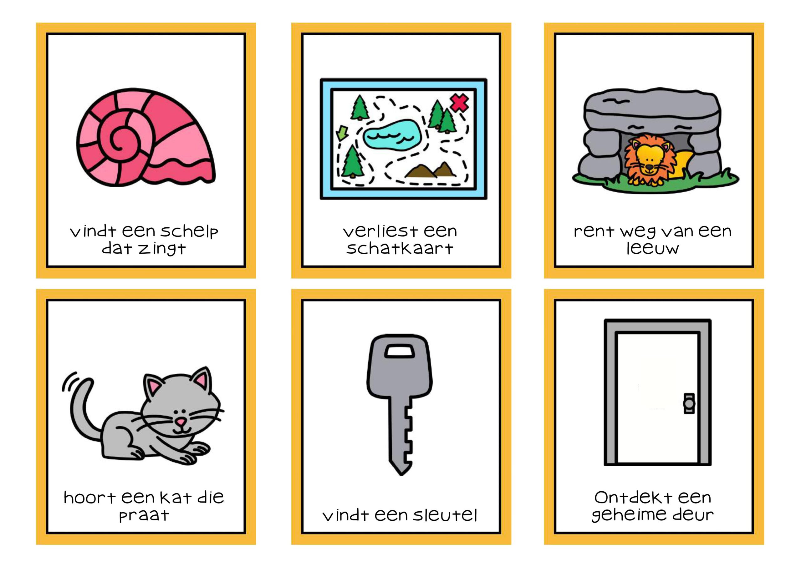 Kaarten maak een verhaal - Klas van juf Linda