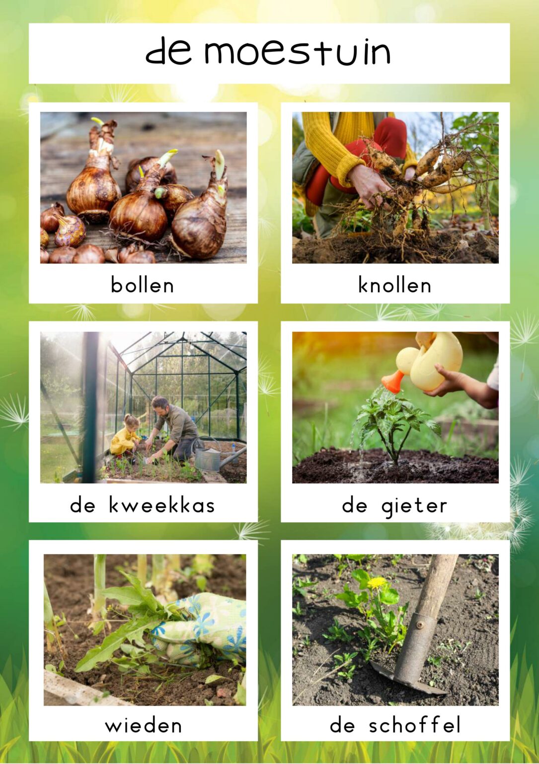 Woordenschat lente - Klas van juf Linda