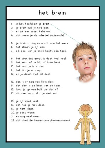 Teksten mijn lijf - Klas van juf Linda