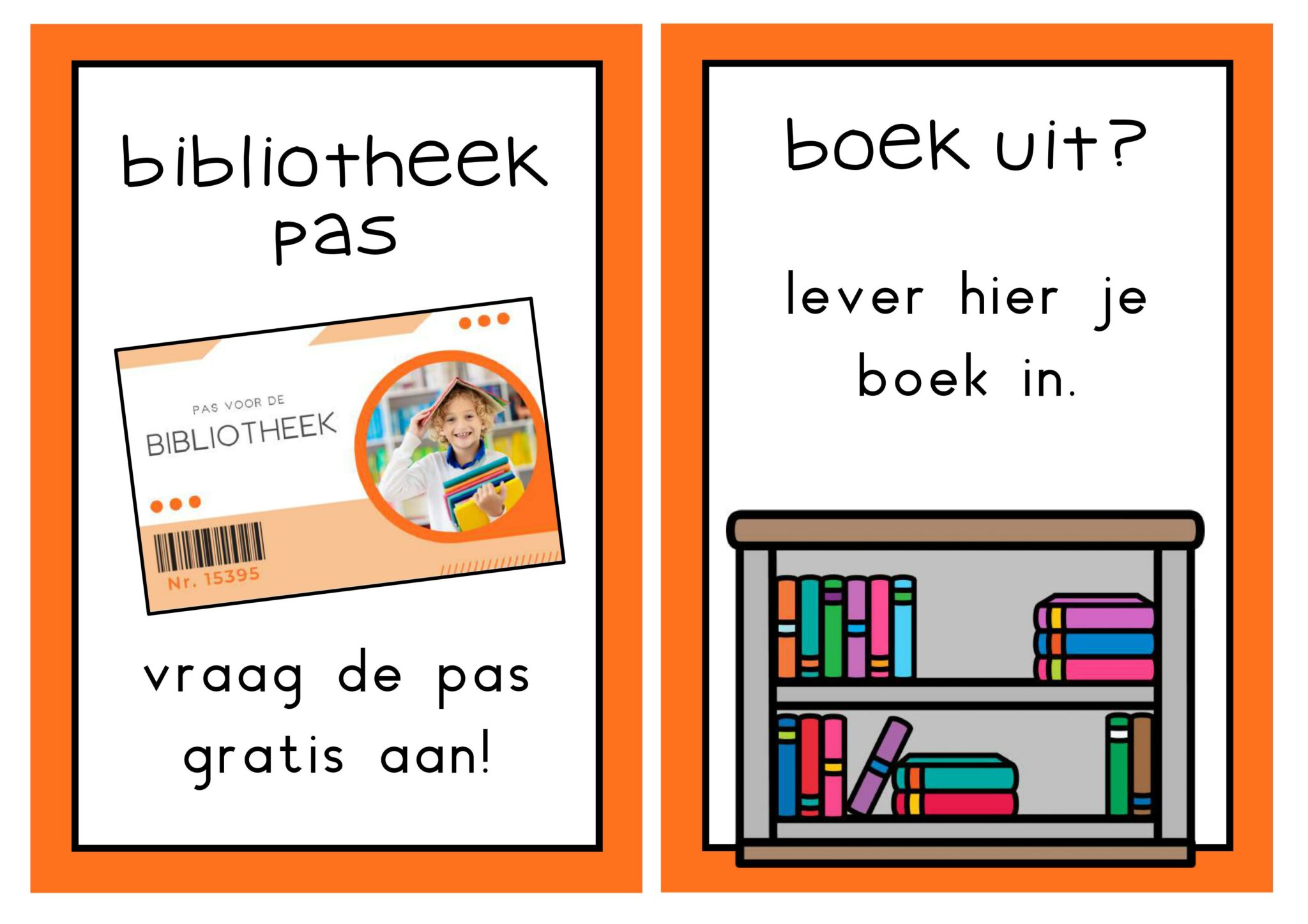 Hoek bibliotheek - Klas van juf Linda